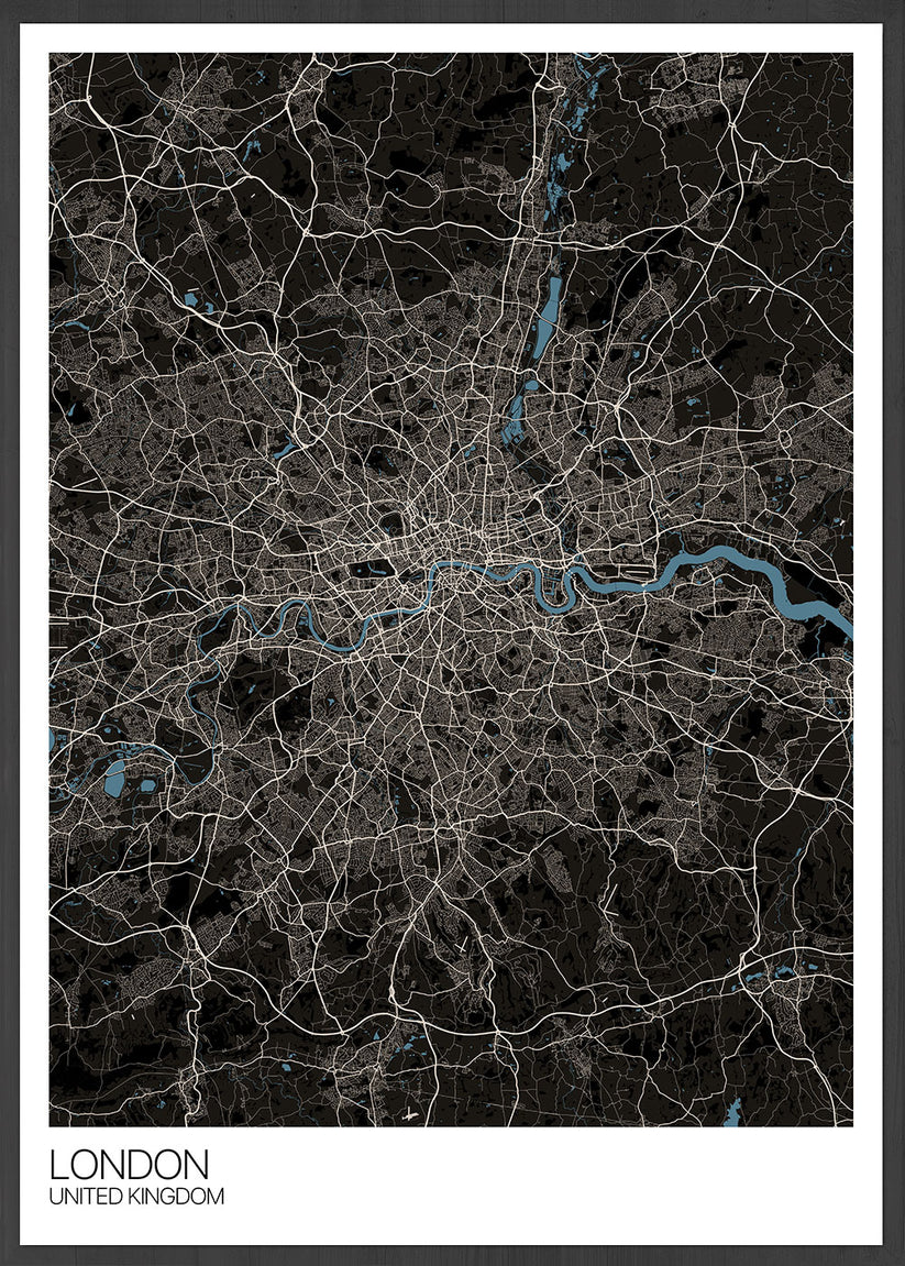 London - City Map Drawing Print – The Underdog Print Shop