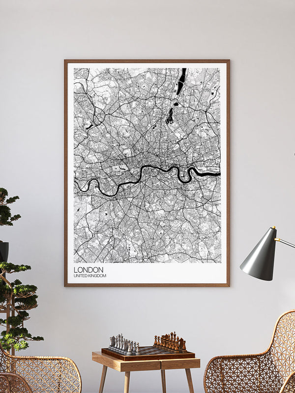 London - City Map Drawing Print – The Underdog Print Shop